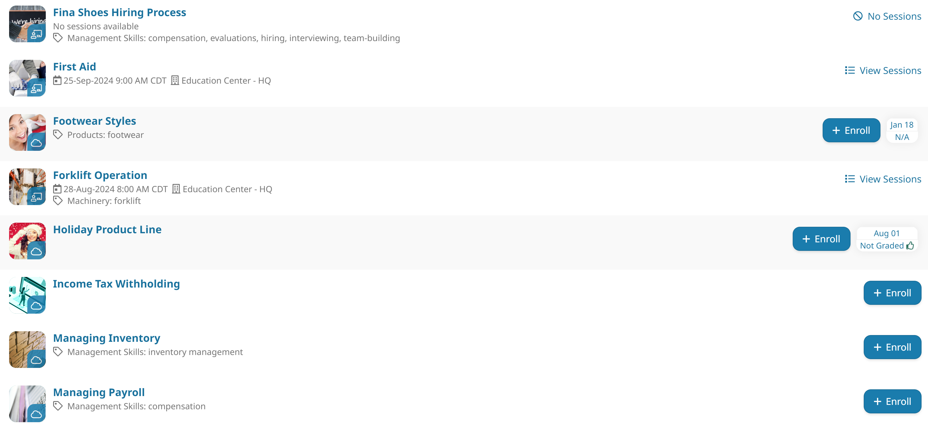 Adding a Course Catalog